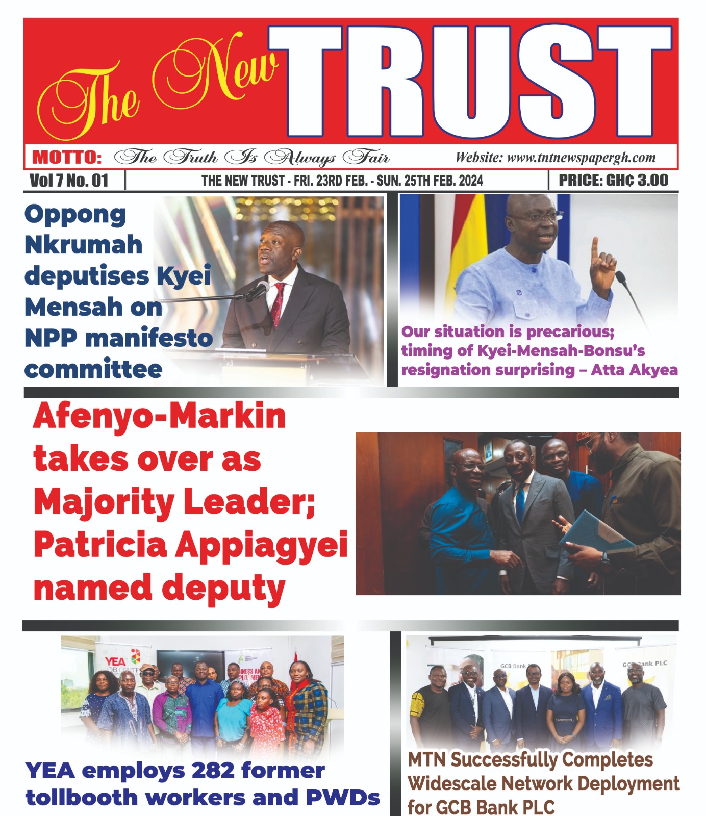 The New Trust Newspaper, Friday,23rd February,2024 Edition - TNTNEWSPAPER
