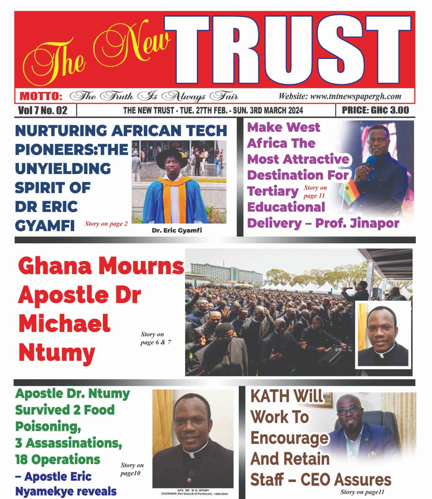 The New Trust Newspaper, Tuesday,27th February,2024 Edition - TNTNEWSPAPER