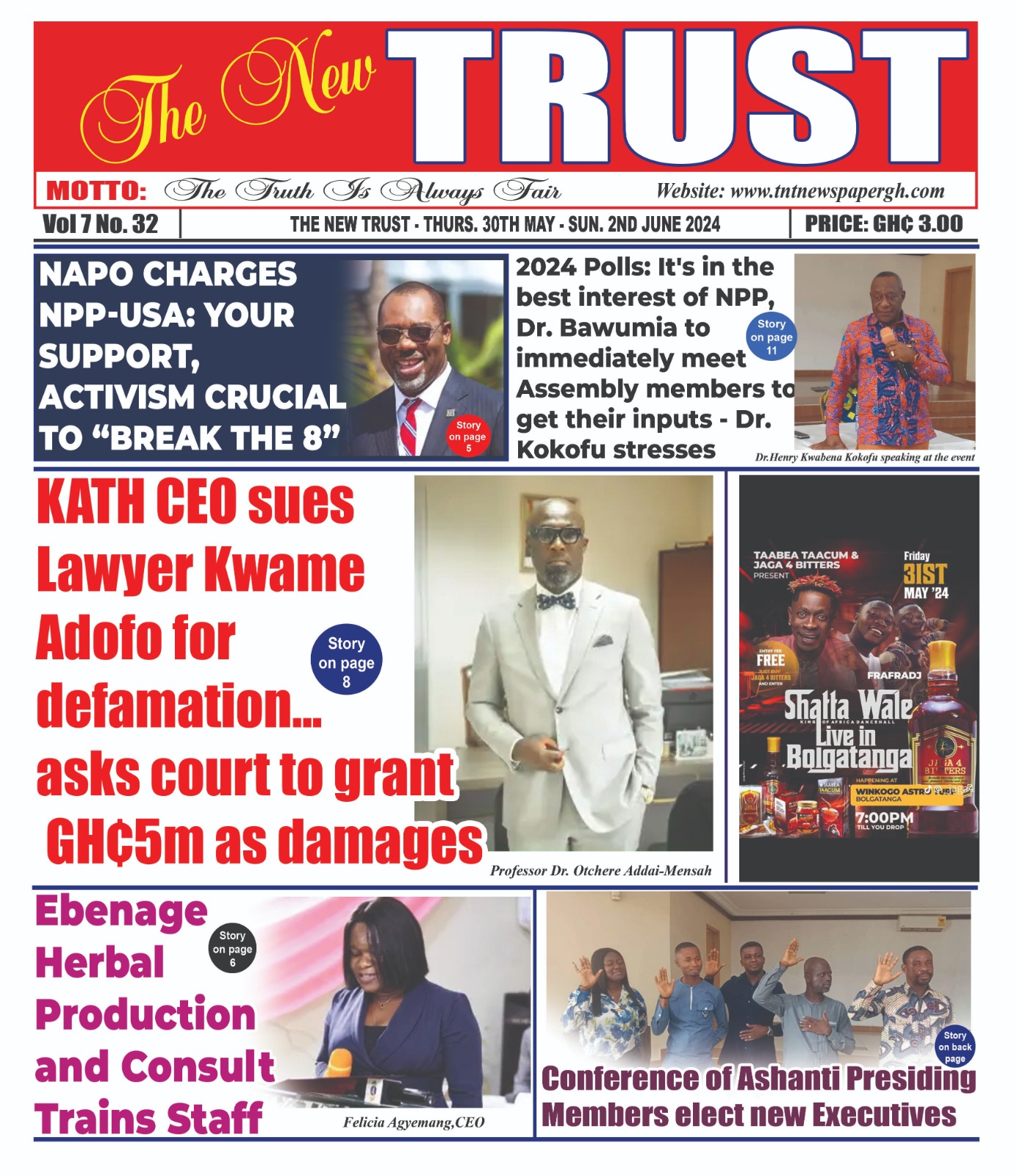 The New Trust Newspaper, Thursday,30th May,2024 Edition - TNTNEWSPAPER