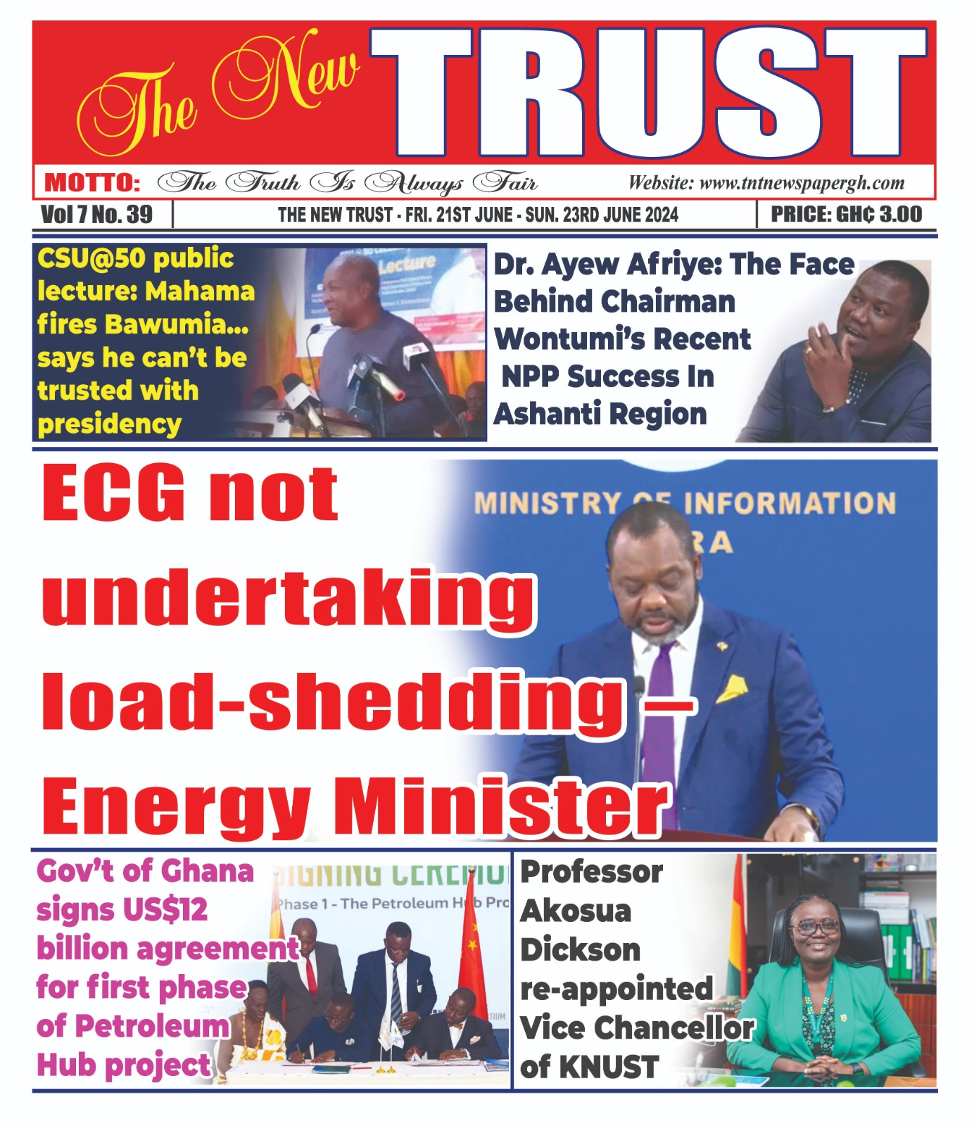 The New Trust Newspaper, Friday,21st June,2024 Edition - TNTNEWSPAPER