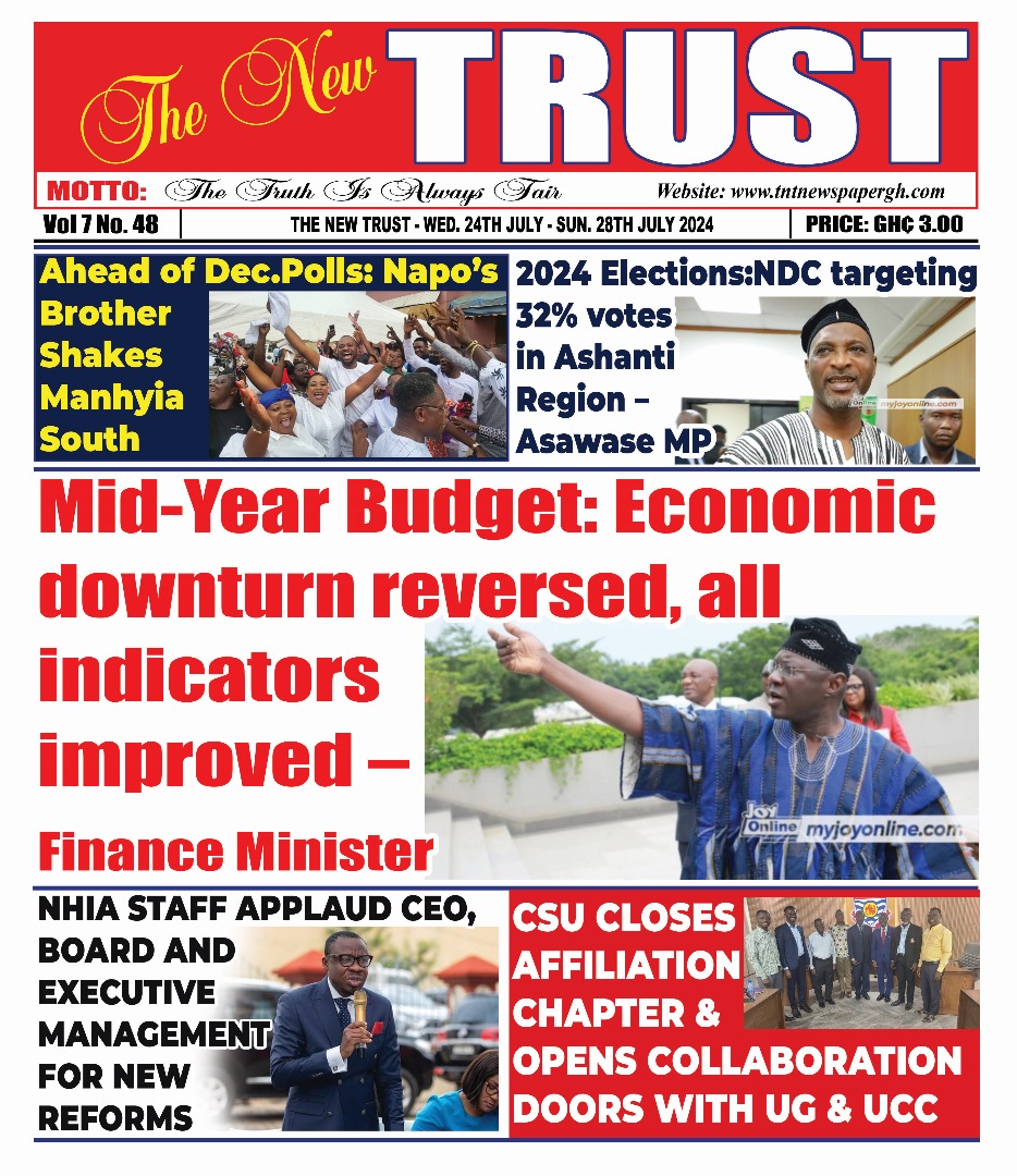 The New Trust Newspaper, Wednesday,24th July,2024 edition - TNTNEWSPAPER