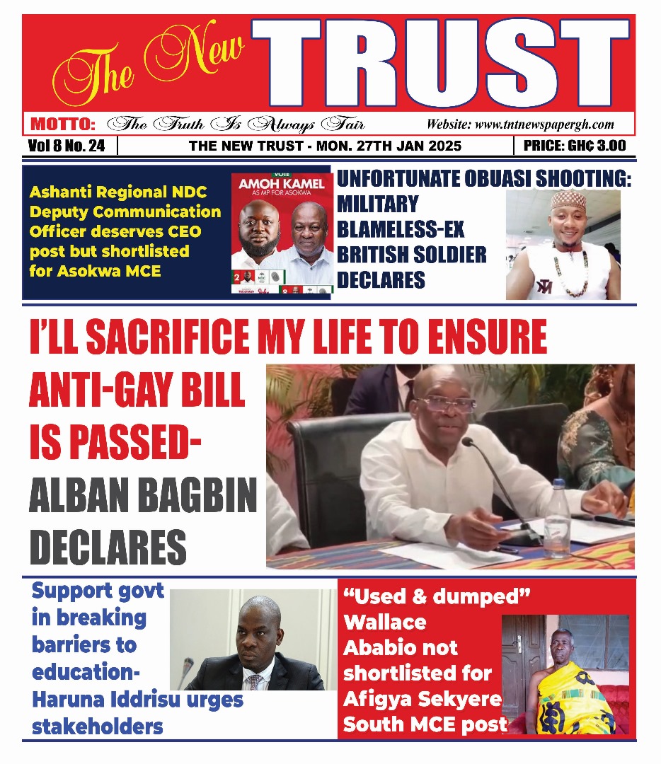 The New Trust Newspaper, Monday,27th January,2025 edition - TNTNEWSPAPER